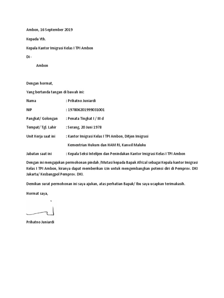 Surat Permohonan | PDF