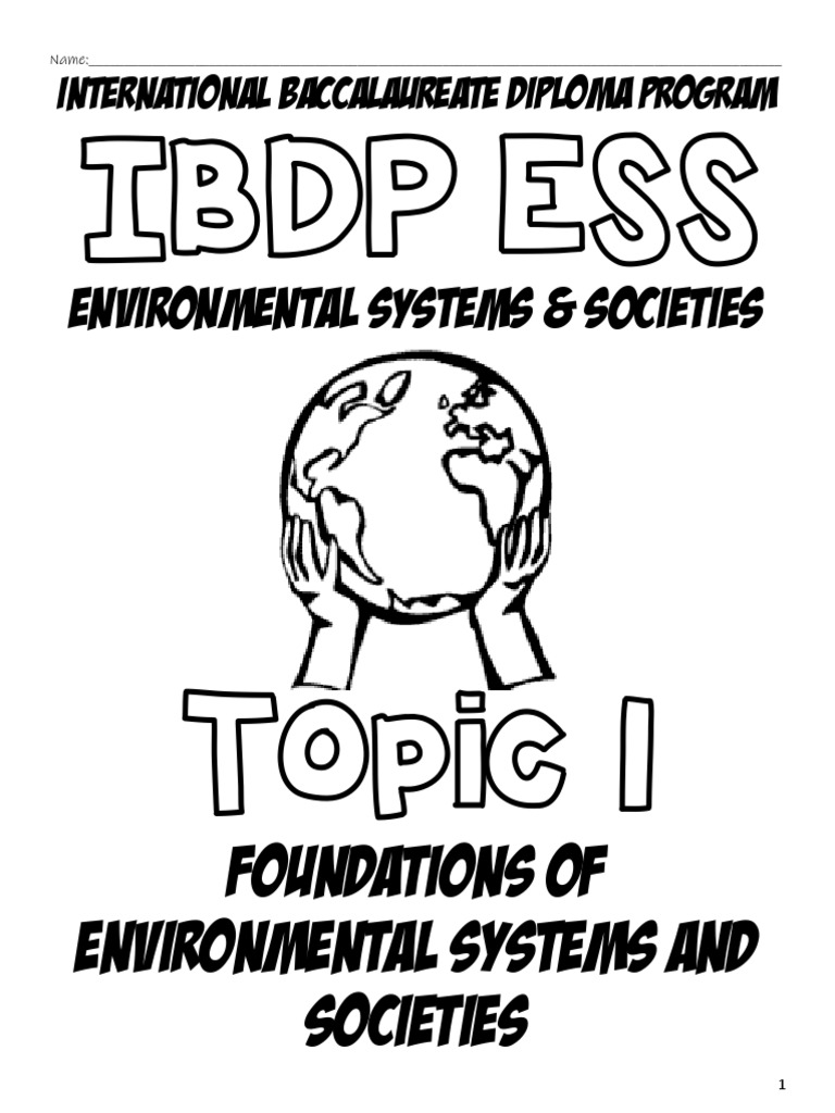 ESS Booklet Topic 1 PDF PDF | PDF | Pollution | Negative Feedback