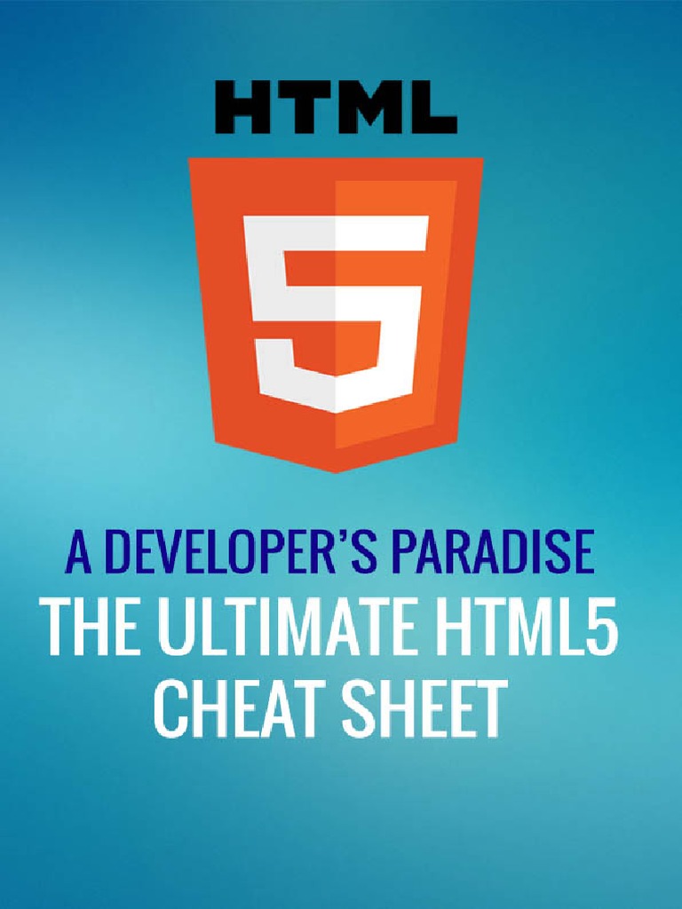 HTML5 Cheat Sheet PDF | PDF