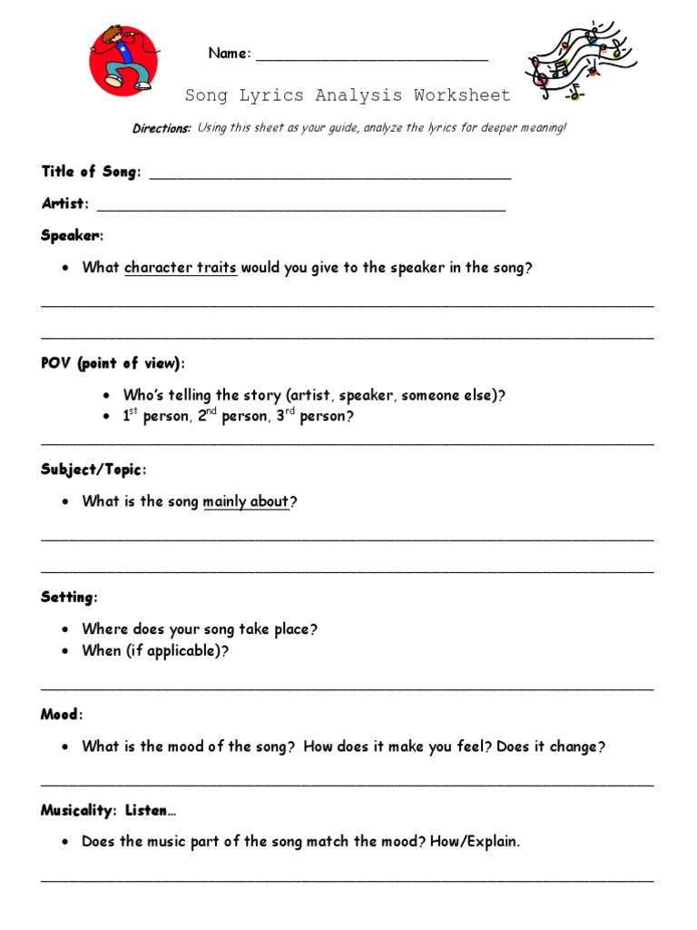 Song Lyrics Analysis 1 | PDF | Cognitive Science | Cognition
