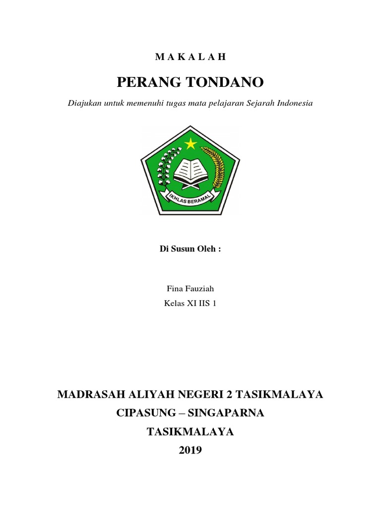 Sejarah Perang Tondano di Minahasa | PDF | Perjalanan