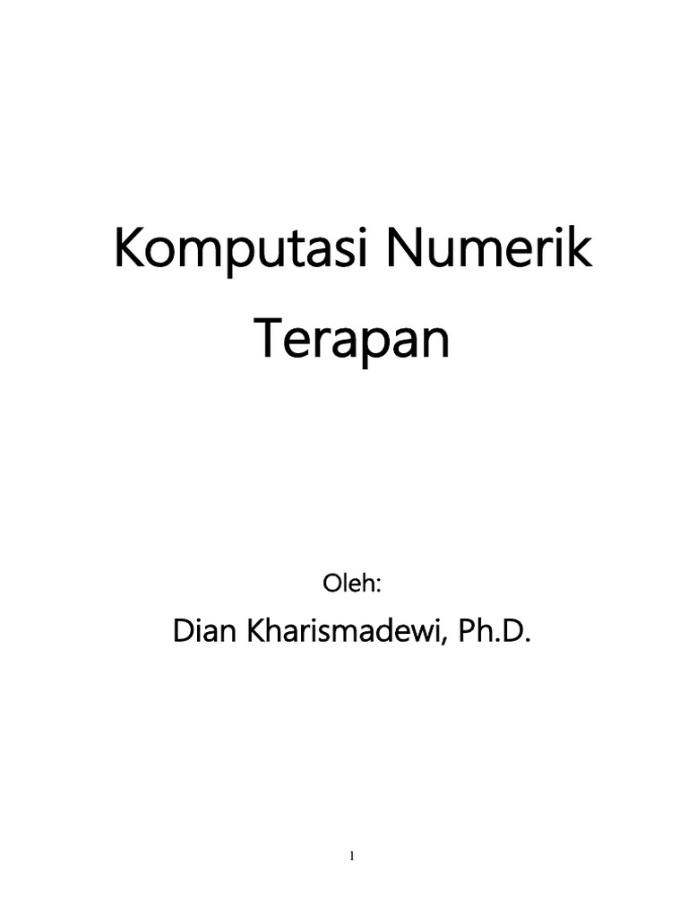 Komputasi Numerik Terapan-5 | PDF
