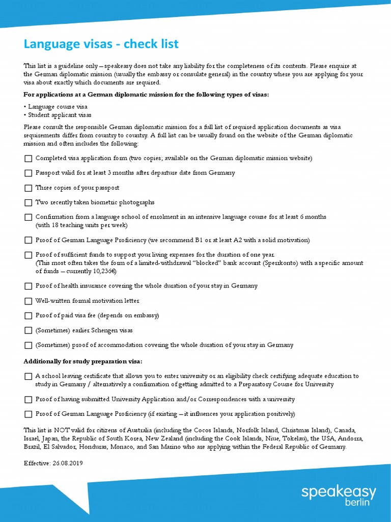 Visa Checklist | PDF | Travel Visa | Passport