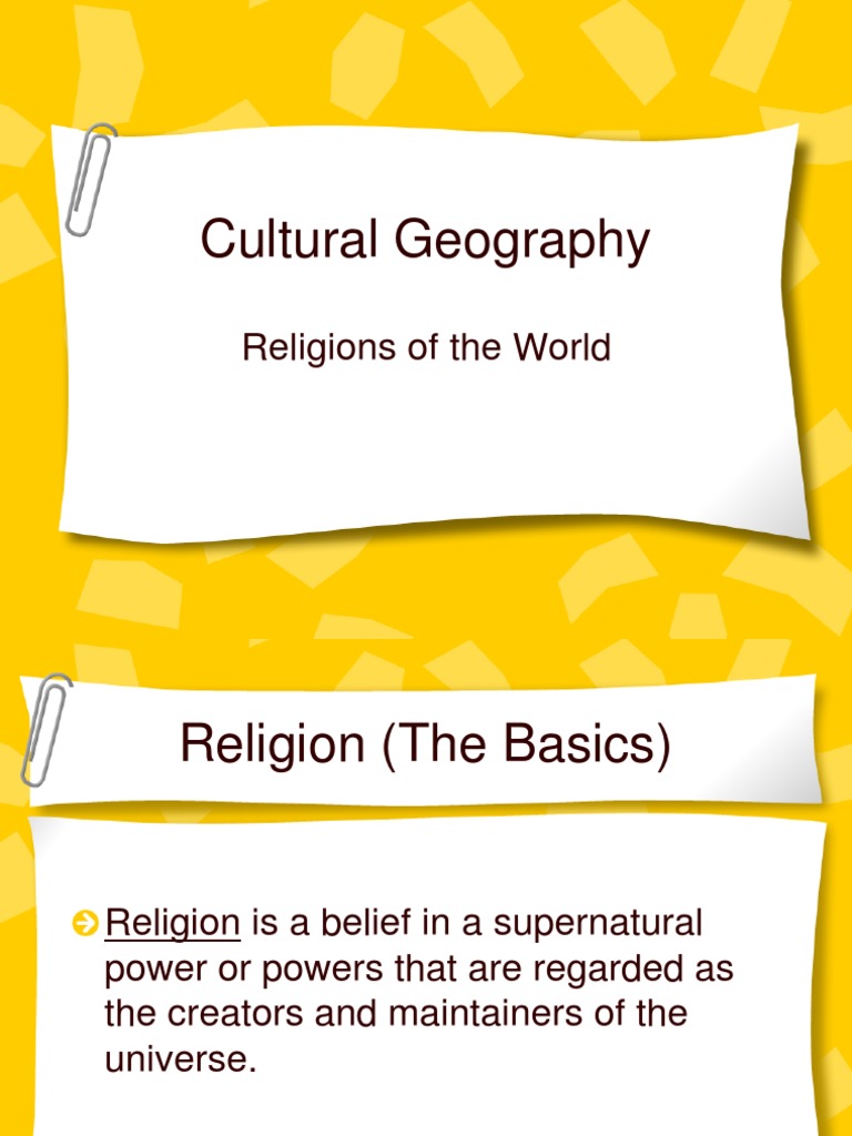 Cultural Geography: Religions of The World | PDF | Monotheism | God