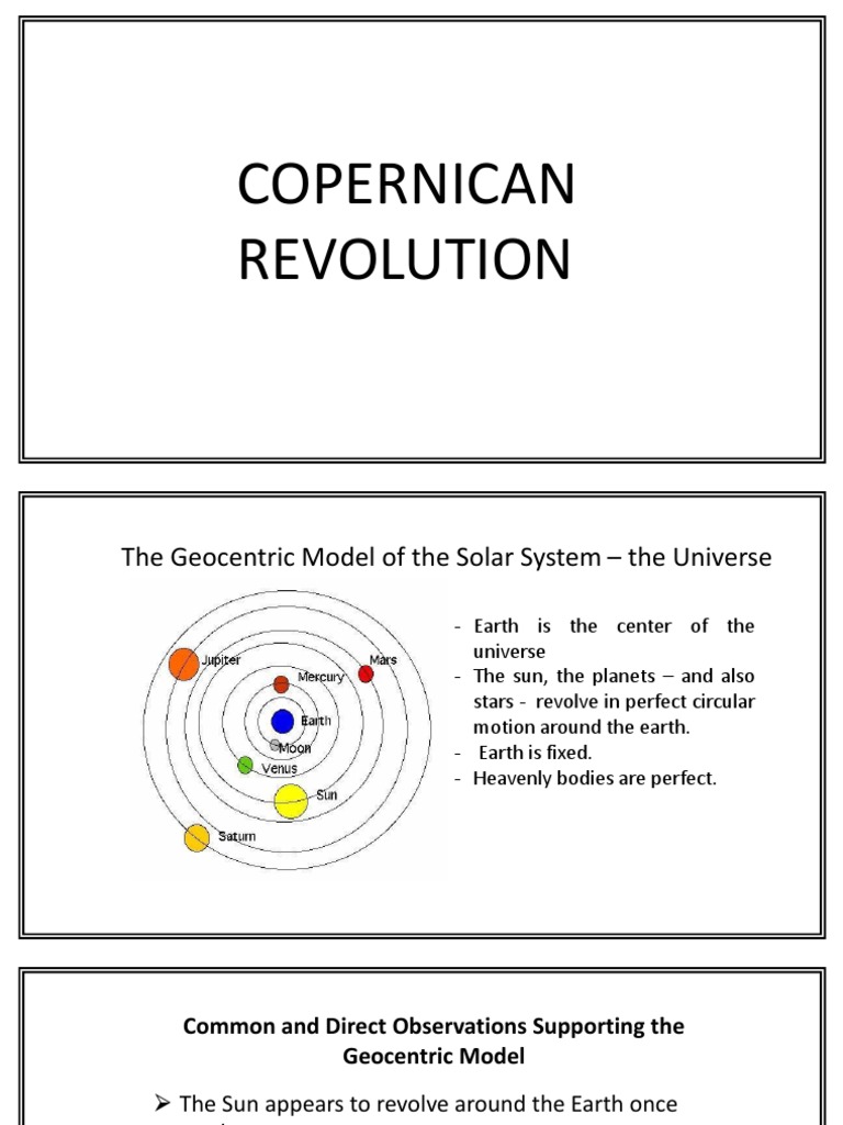 The Copernican Revolution: A Summary of the Transition from the ...