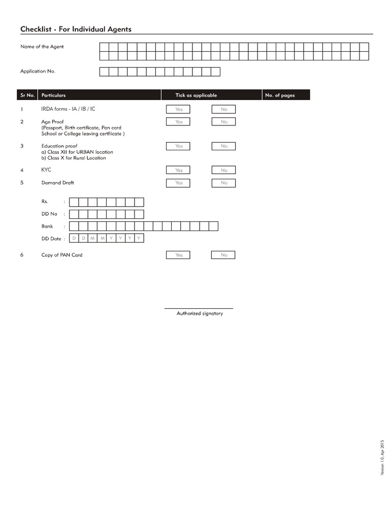Irda Forms - Ia / Ib / Ic | PDF | Indemnity | Insurance