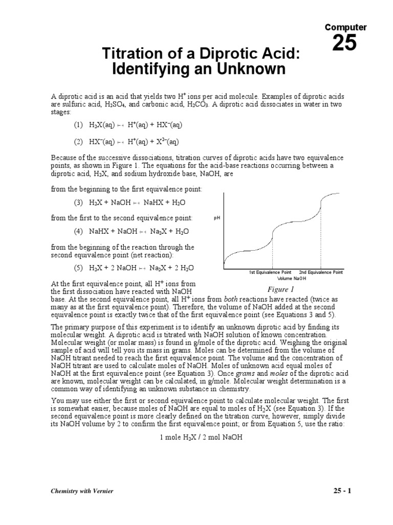 25 Titration Diprotic Acid | PDF | Titration | Chemistry