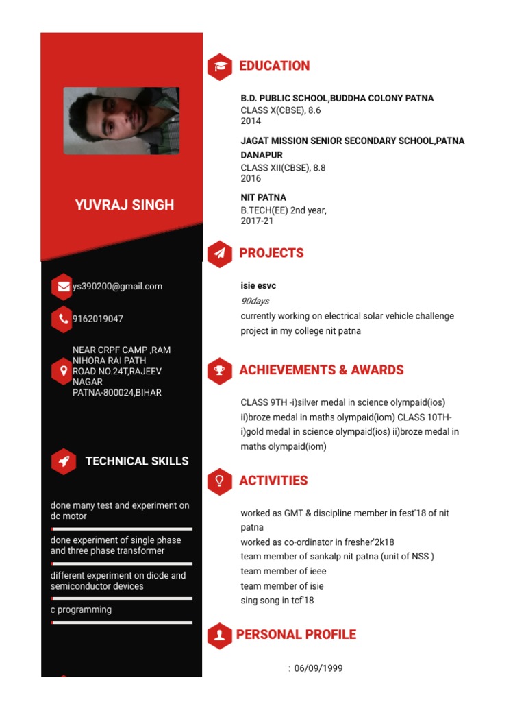 Yuvraj Singh: Education | PDF | Electrical Engineering