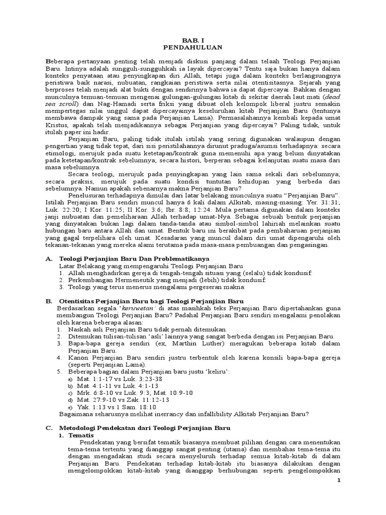 Teologi PB | PDF
