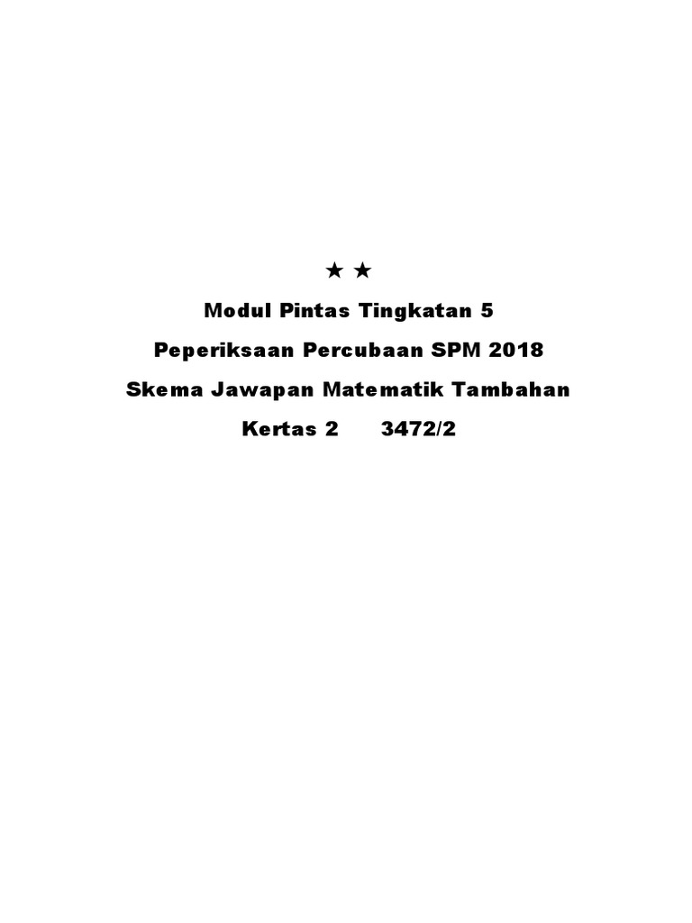 SPM 2018 Add Math Paper 2 Answers | PDF | Teaching Mathematics