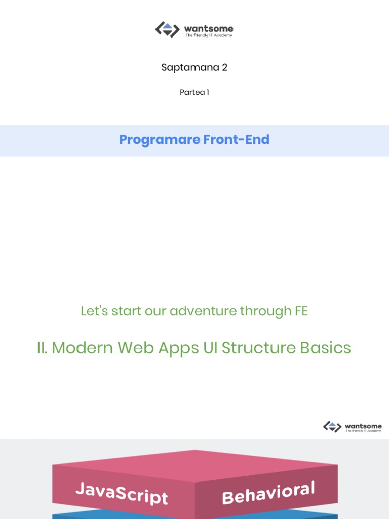 Programare Front-End: Saptamana 2 | PDF | Document Object Model | Html