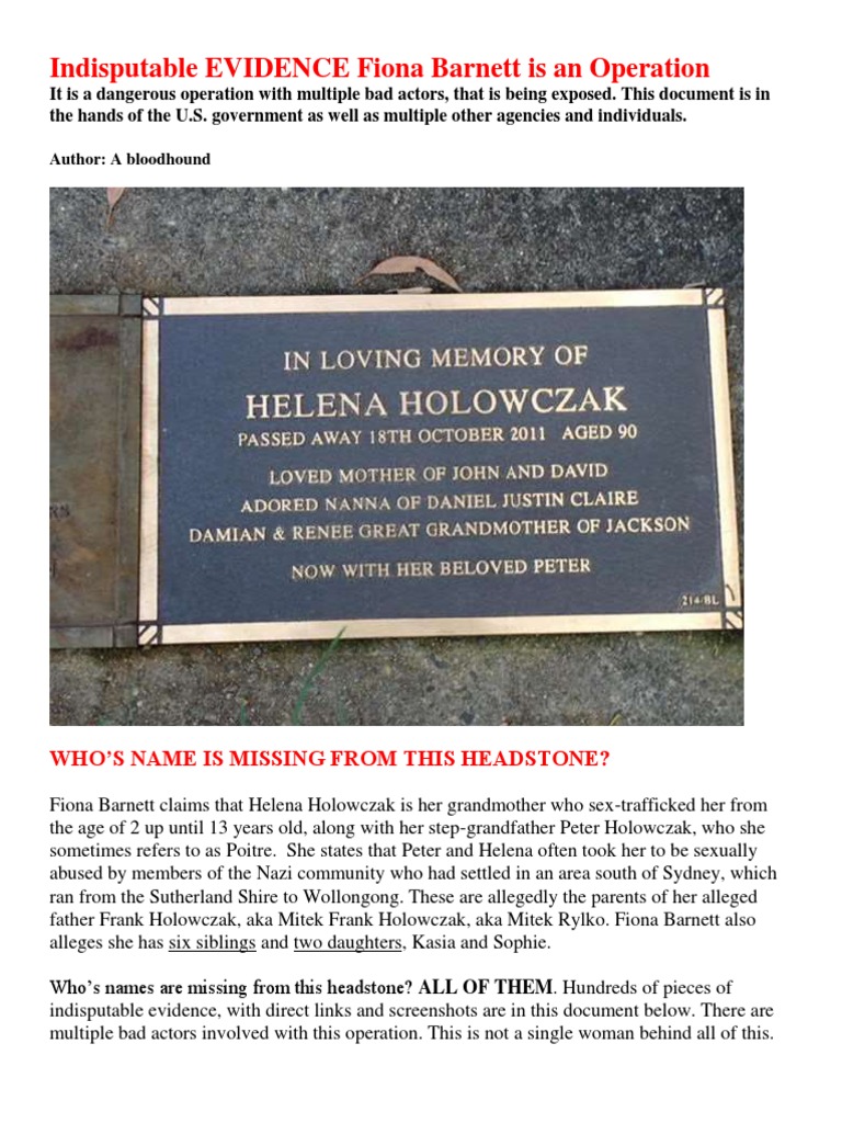 Fiona Barnett Operation Timeline Final | PDF | Facebook | Child Abuse