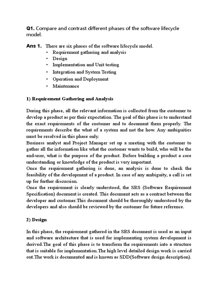 Phases of Software Life Cycle | PDF | Software Testing | Intellectual Works