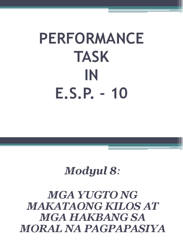Performance Task in Esp 10 | PDF