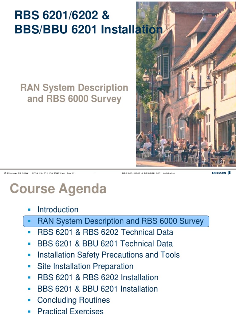 RBS 6201/6202 & BBS/BBU 6201 Installation: RAN System Description and ...