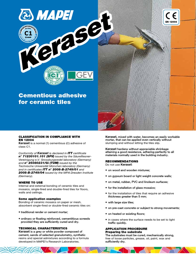 Keraset PDF | PDF | Adhesive | Tile