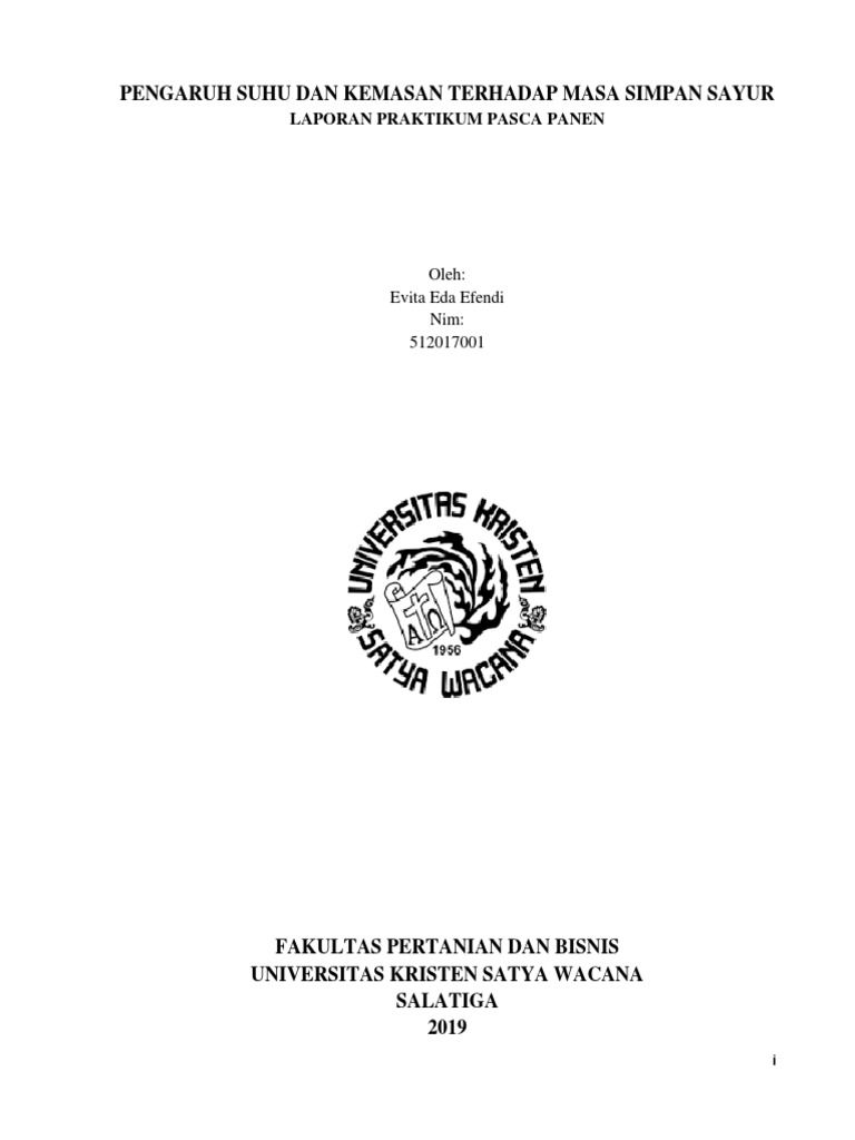 p.1 Pengaruh Suhu Dan Kemasan Terhadap Masa Simpan Sayur. | PDF