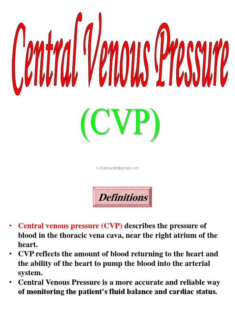 Understanding Central Venous Pressure: Indications, Techniques ...