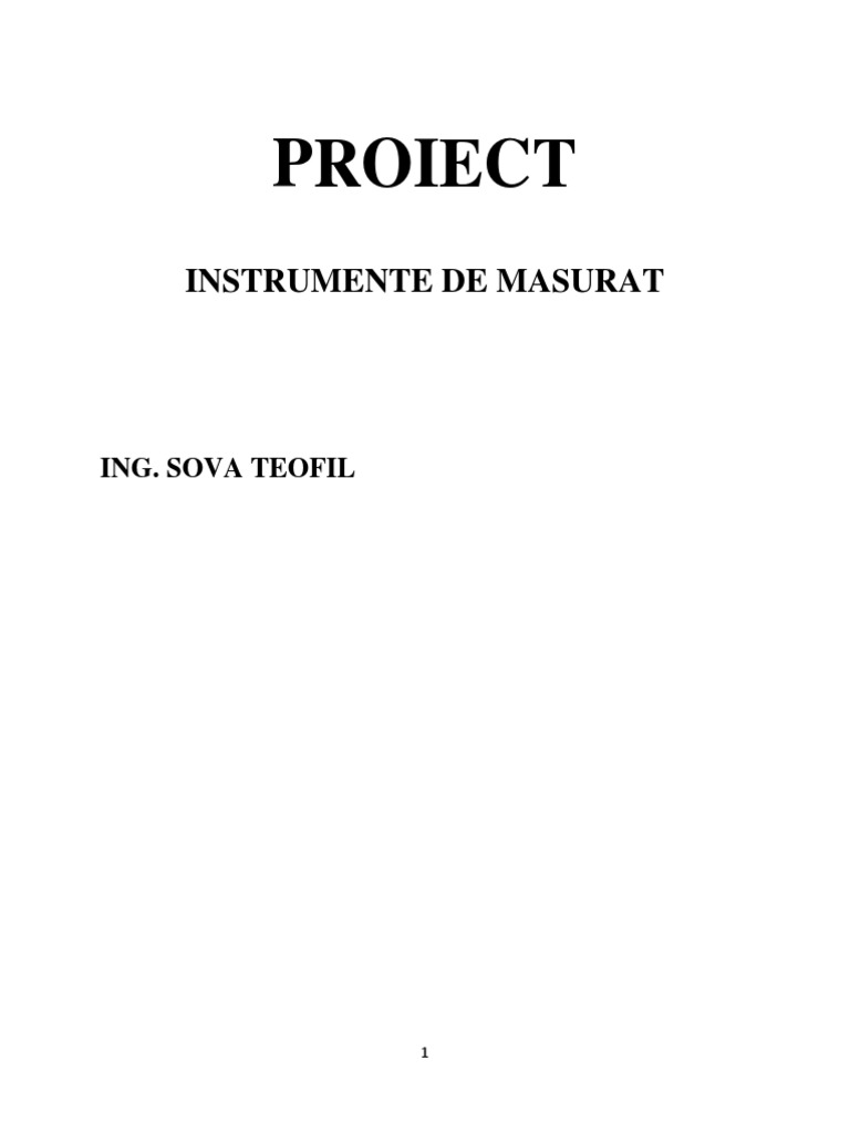 Instrumente de Masurat | PDF