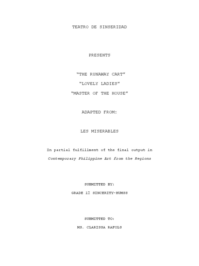 Les Miserables | PDF | Les Misérables | Victor Hugo Characters