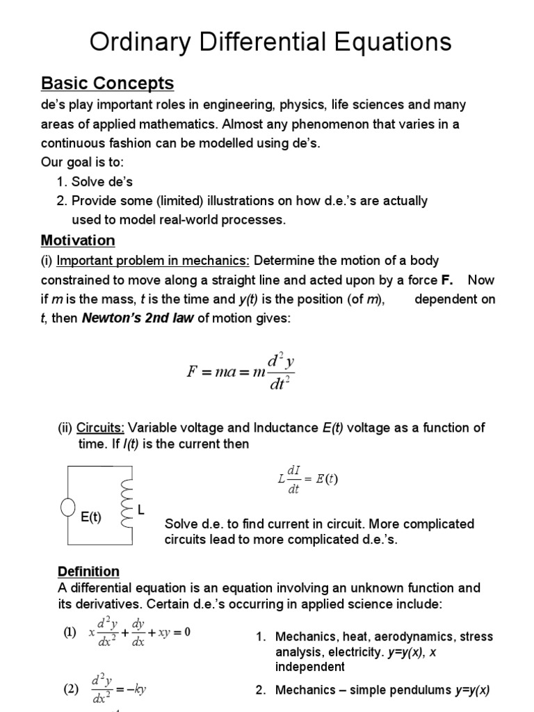 Introduction to Ordinary Differential Equations | PDF | Boundary Value ...