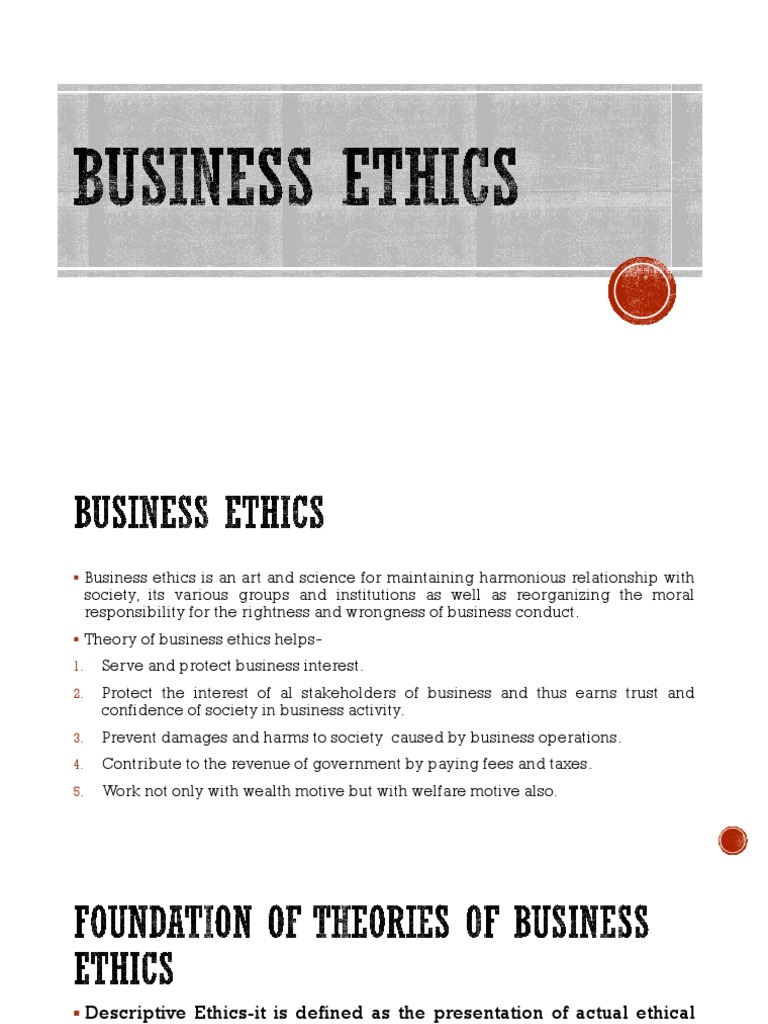 Business Ethics Theory | PDF | Utilitarianism | Natural And Legal Rights