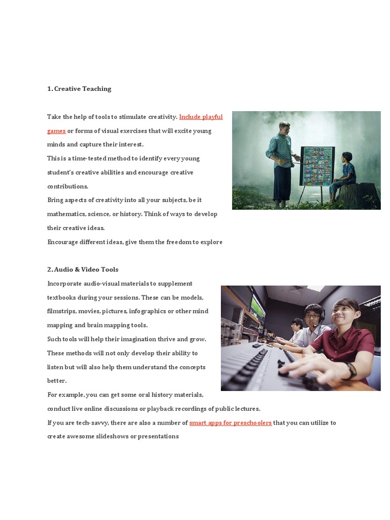 Creative Teaching: Include Playful Games | Download Free PDF | Teaching ...