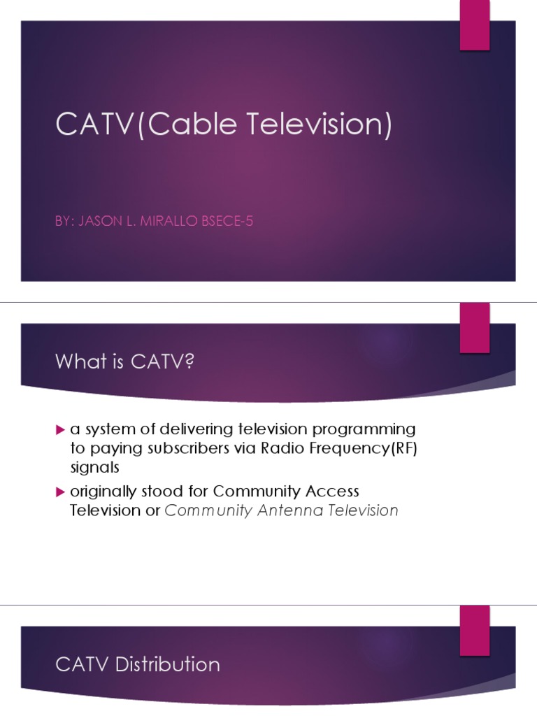CATV (Cable Television) | PDF