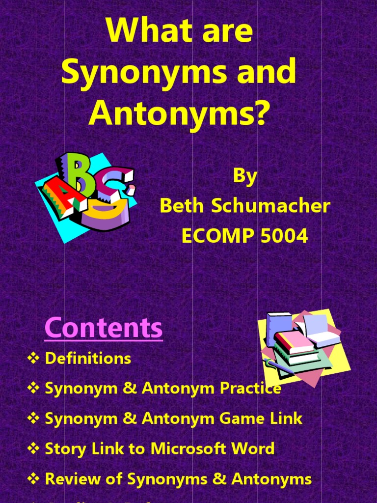 Synonym Powerpoint | PDF