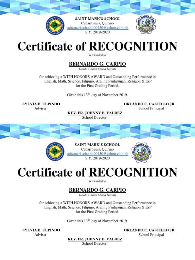 Quarterly Awarding Certificate | PDF