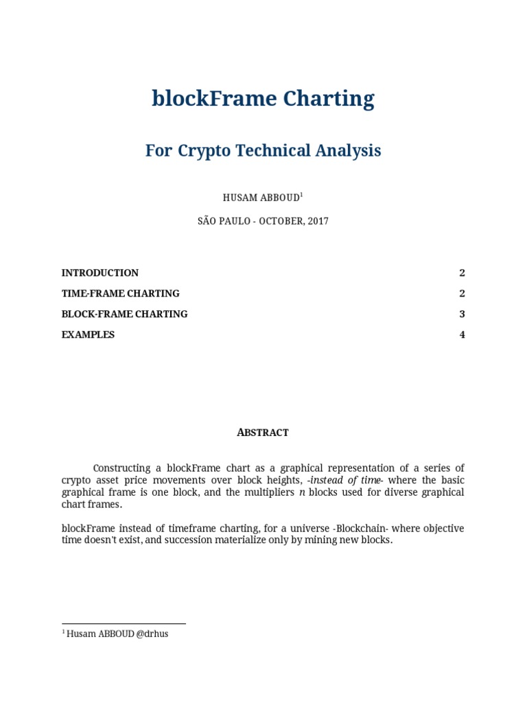 BlockFrame Charting: A Novel Approach to Technical Analysis of ...