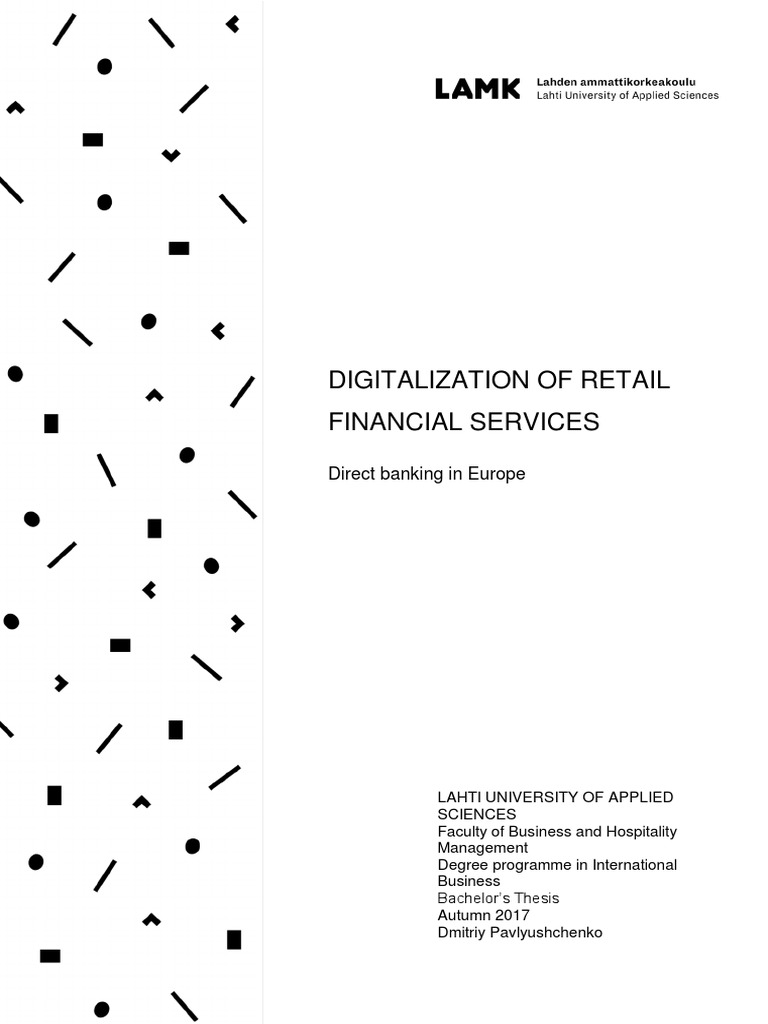 Digitalization of Retail Financial Services | PDF | Banks | Retail