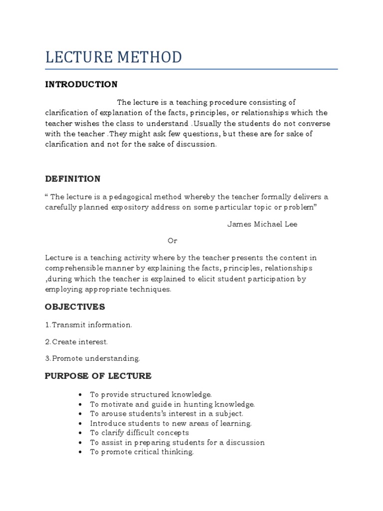 A Comprehensive Guide to Effective Lecturing: Best Practices ...