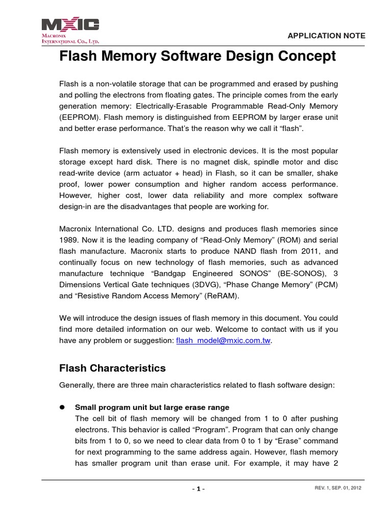 Flash Software Design Concept | PDF | Flash Memory | Random Access Memory