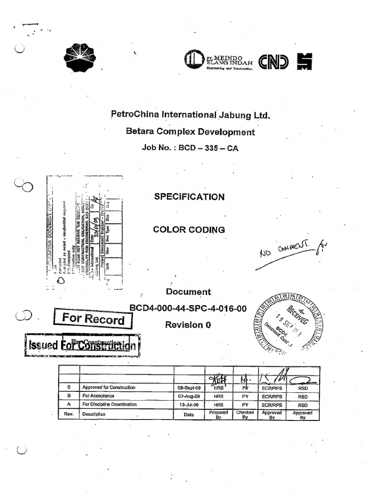 PetroChina Color Coding Specs | PDF | Pipe (Fluid Conveyance) | Color