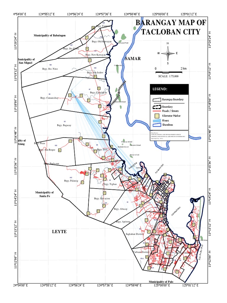 Barangay Map of Tacloban City: Samar | PDF