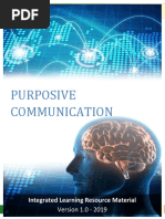 Module in Purposive Communication 1 First Year College | PDF | Communication | Language Acquisition