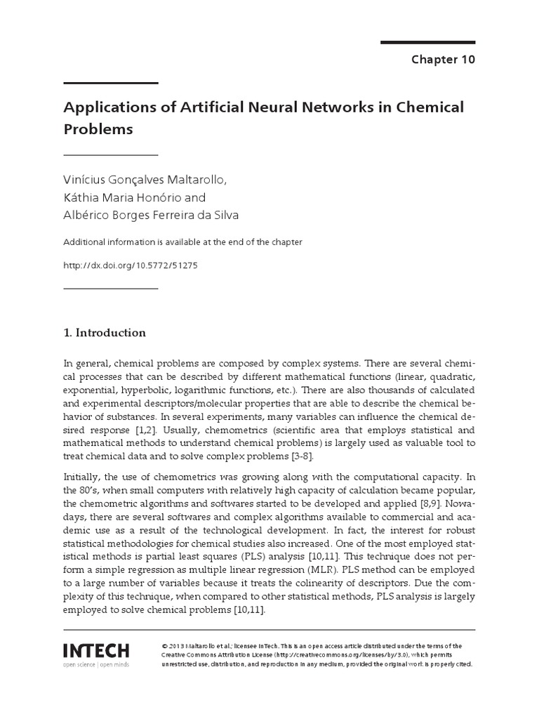 Applications of Artificial Neural Networks in Chemical Engineering ...