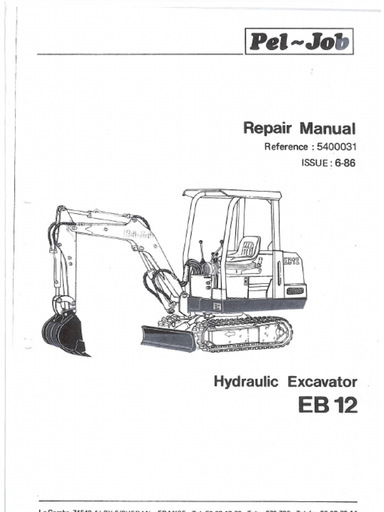 Pel-job EB12 Reparationsmanual Del 1