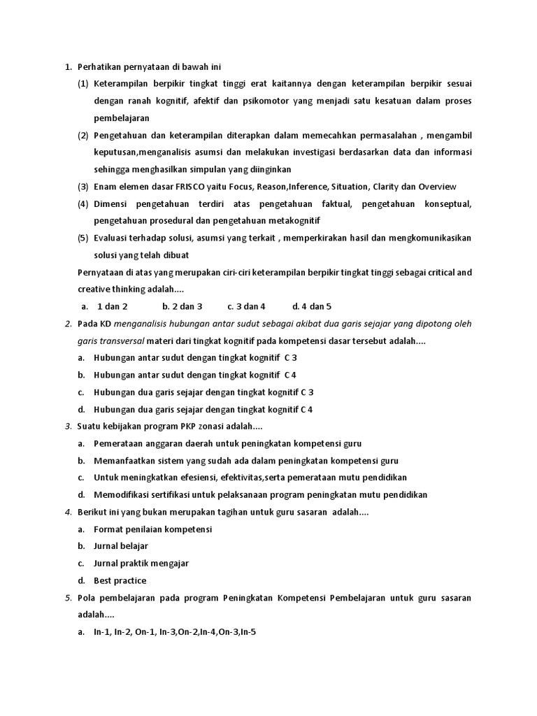 Contoh Soal PKP | PDF