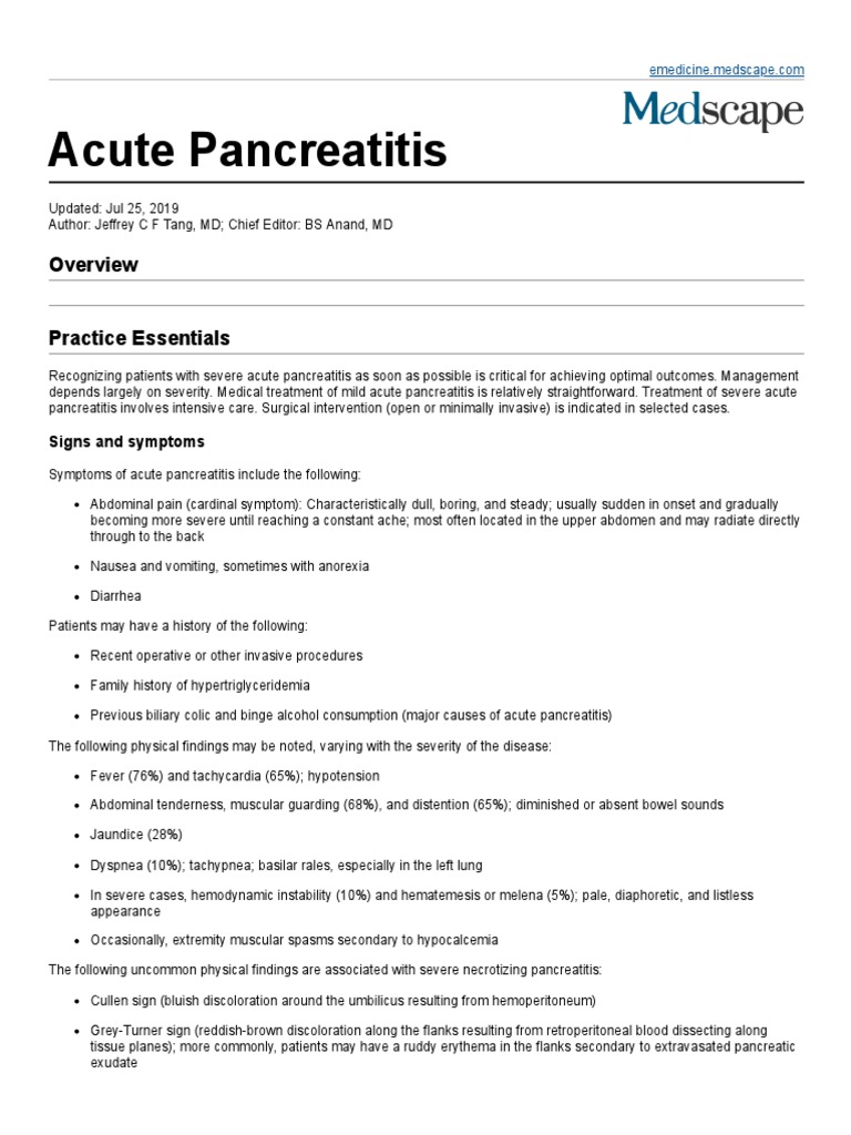 Guideline Pancreatitis | PDF | Pancreas | Medical Diagnosis