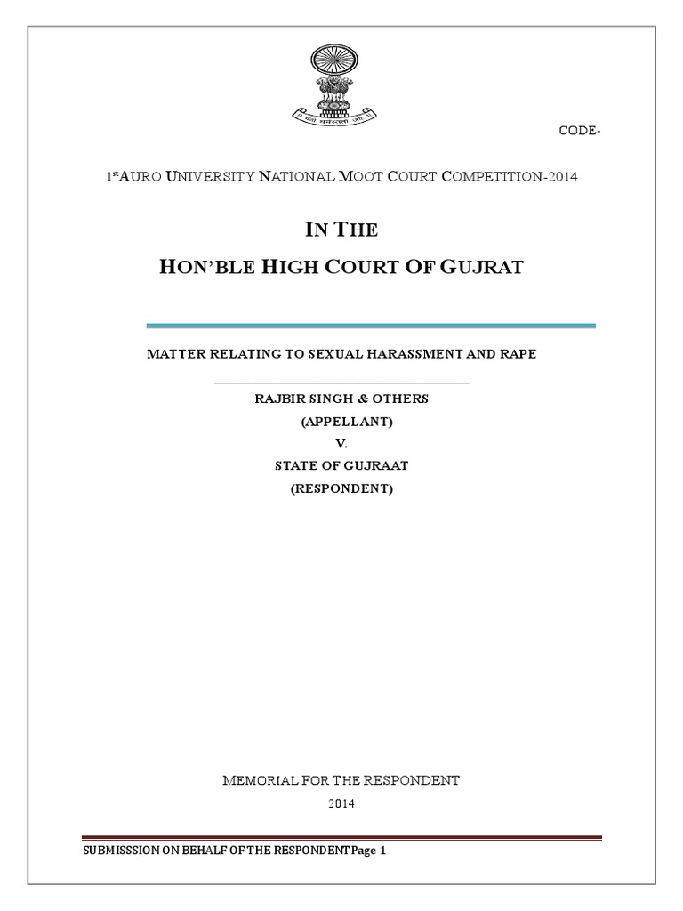 Respondent Final Memo-Now | PDF | Sexual Assault | Rape