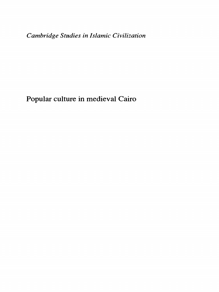 (Cambridge Studies in Islamic Civilization) Boaz Shoshan - Popular ...