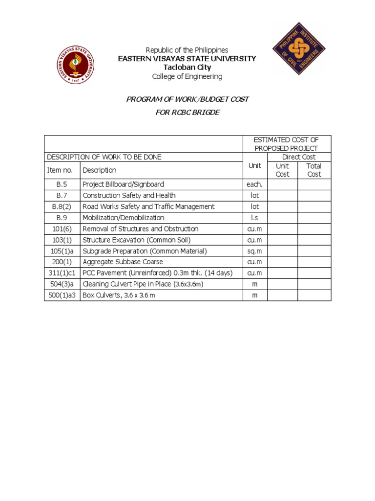 Eastern Visayas State University Tacloban City: Republic of The ...