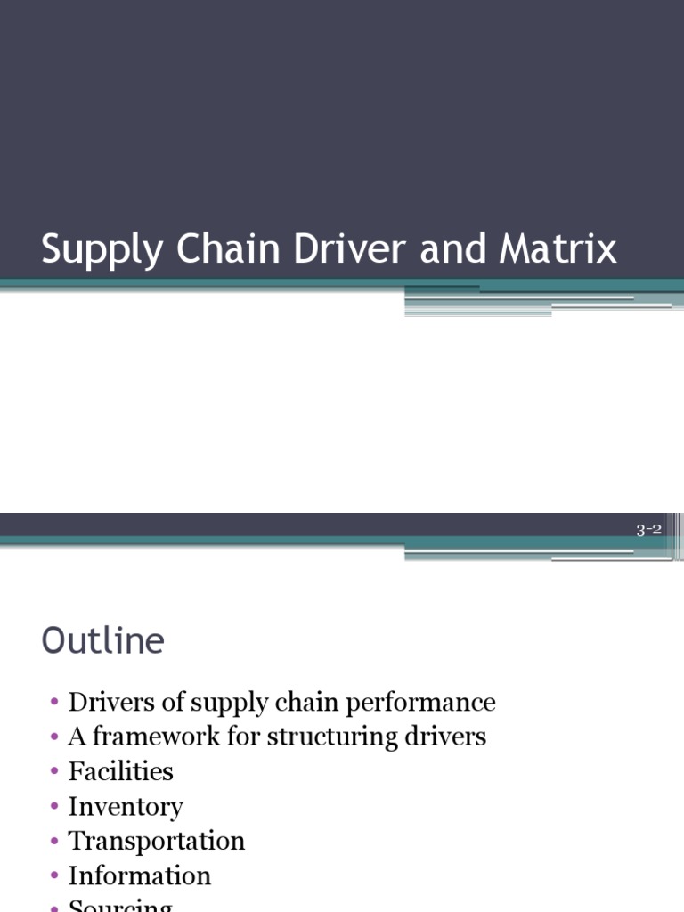 Supply Chain Drivers and Performance Matrix | PDF | Inventory | Supply ...
