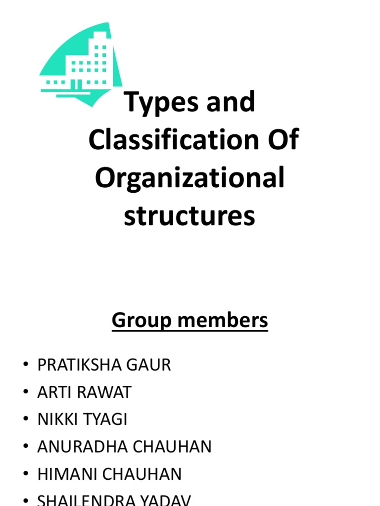 Types and Classification of Organisational Structures | PDF ...