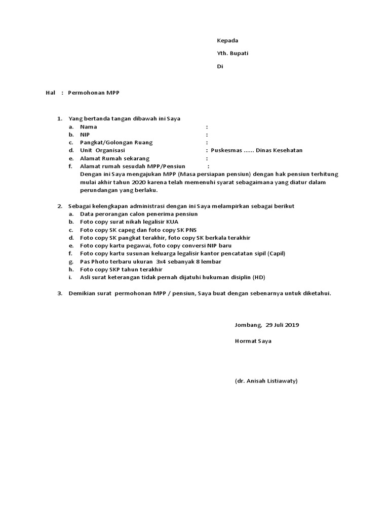 Surat Permohonan MPP | PDF | Politik | Ilmu Sosial