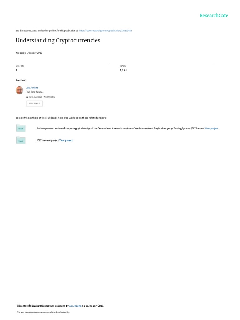 Crypto Currencies Introduction | PDF | Cryptocurrency | Legal Tender