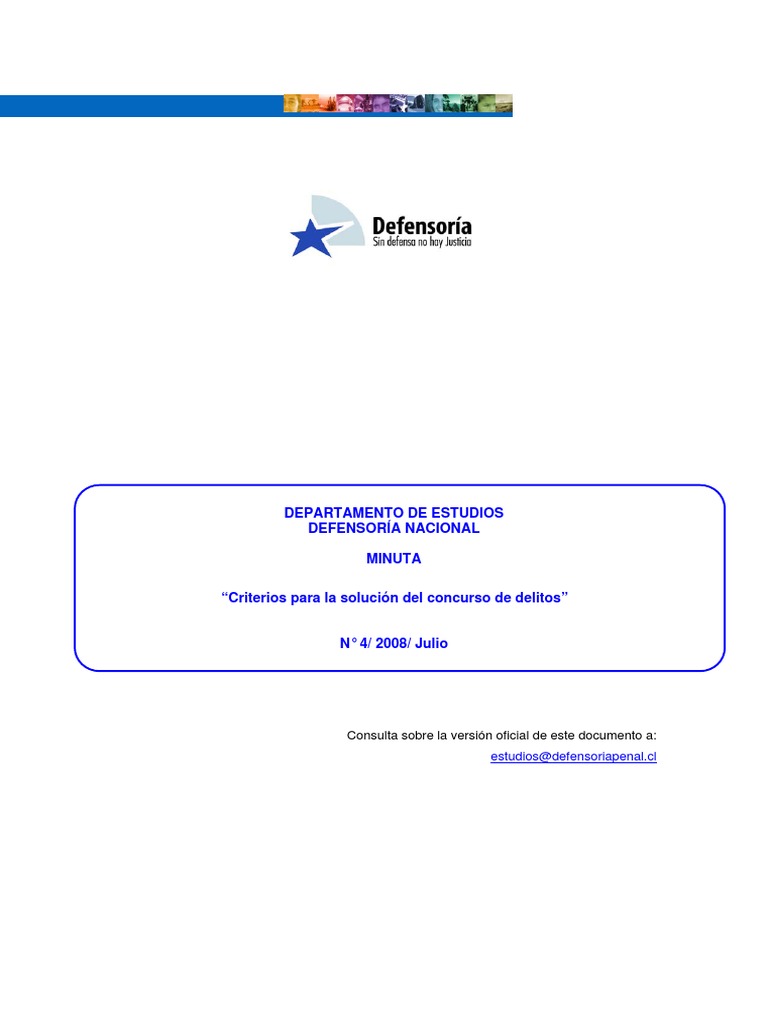 Lorca Minuta Sobre Concurso de Delitos para La Defensor A Penal P Blica | PDF | Derecho penal ...