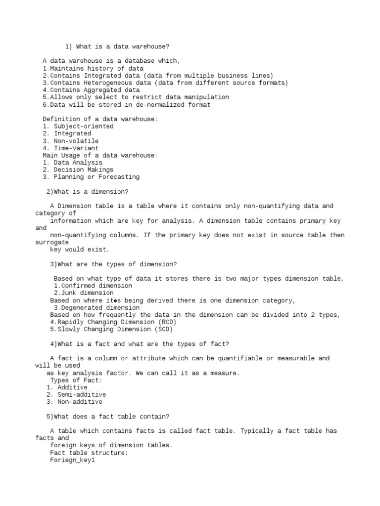 DWH | PDF | Data Warehouse | Databases